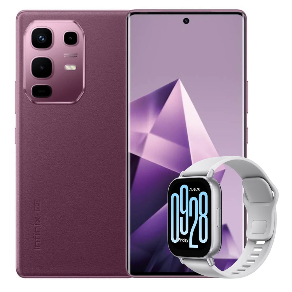 Celular Infinix Note 50s 5G 256GB/8GB Violeta + Watch 5 Active Blanco ...